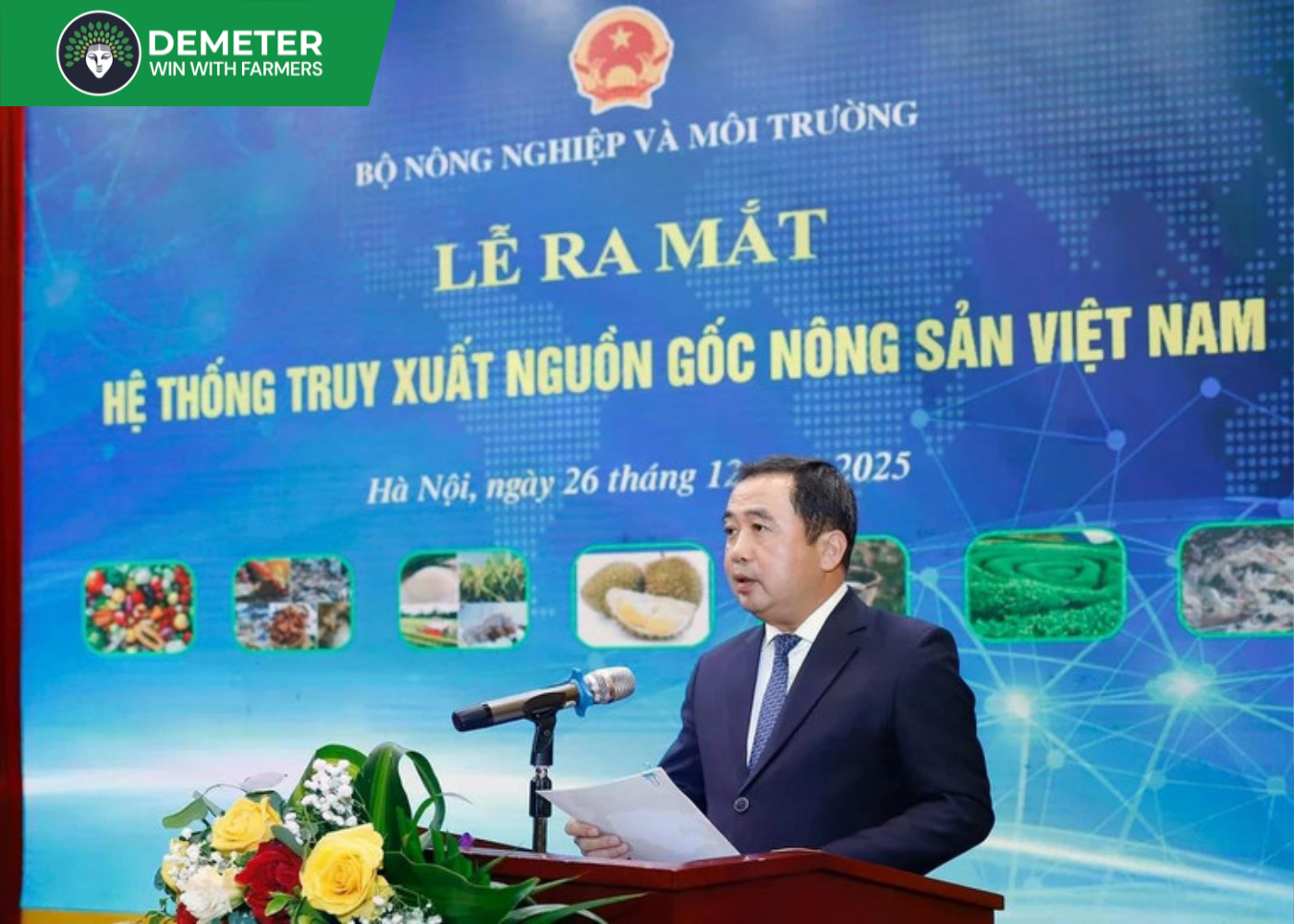 DEMETER - Ra mắt hệ thống truy xuất nguồn gốc nông sản Việt Nam
